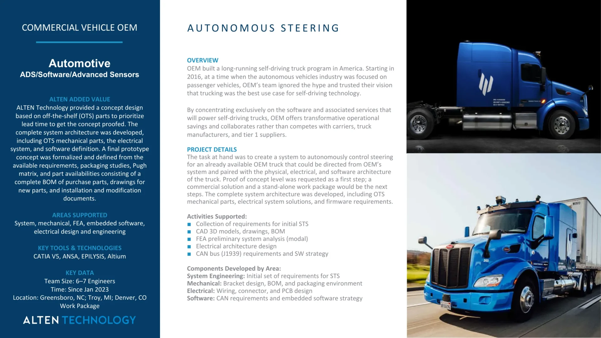 Autonomous Steering - ALTEN Technology